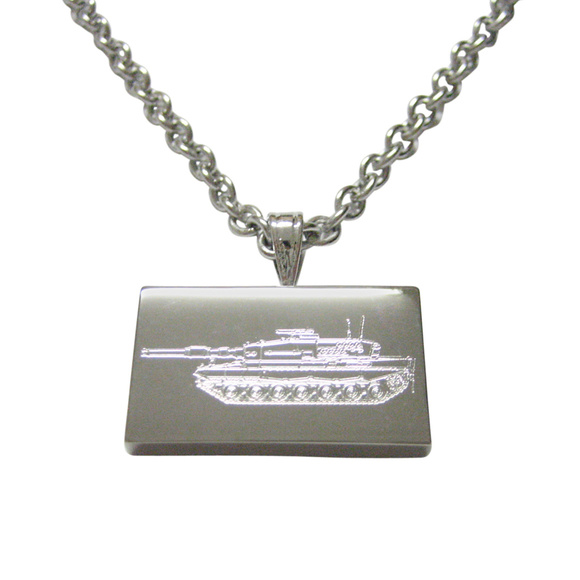 Kiola Designs | Jewelry | Silver Toned Etched Detailed Tank Pendant ...